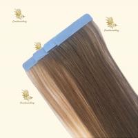 China 100% Remy Human Hair Invisible PU Tape Hair Extensions 40g 50g 12-26 Inch for sale
