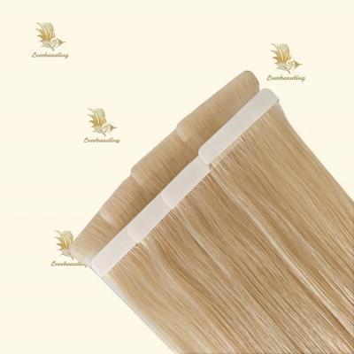 China 100% Remy Human Hair Invisible Tape Hair Extensions 7.5x70cm Double Drawn Straight Body Wave for sale