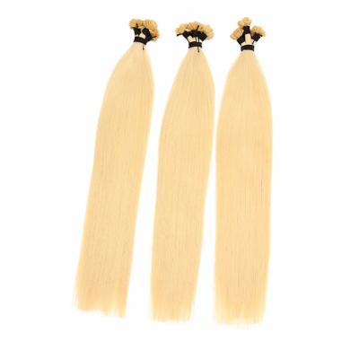 China European Hair Double Drawn Flat Tip Hair Extensions 12-26 Inch Keratin Glue Beads for sale
