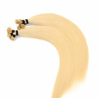 China European Hair Double Drawn Flat Tip Hair Extensions 12-26 Inch Keratin Glue Beads for sale