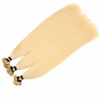 China European Hair Double Drawn Flat Tip Hair Extensions 12-26 Inch Keratin Glue Beads for sale