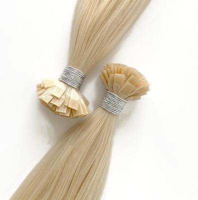 China 18 Inch Flat Tip Remy Virgin Hair Extensions Double Drawn 100g Pre Bonded Keratin for sale