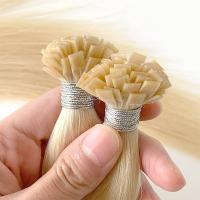 China 18 Inch Flat Tip Remy Virgin Hair Extensions Double Drawn 100g Pre Bonded Keratin for sale