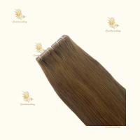 China 20inch Invisible Tape Hair Extensions 100% Virgin Remy Human Hair Double Drawn 40g Pack for sale