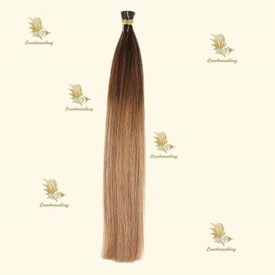 China 100% Remy Human Hair Balayage Color Keratin I-Tip Hair Extensions Straight 12-28 Inch 0.7g Strand for sale