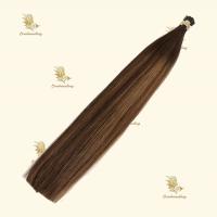 China Beautyworks Chocolate Color Double Drawn Remy Keratin I Tip Hair Extensions 12-28 inch 0.7g Strand for sale