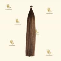 China Beautyworks Chocolate Color Double Drawn Remy Keratin I Tip Hair Extensions 12-28 inch 0.7g Strand for sale