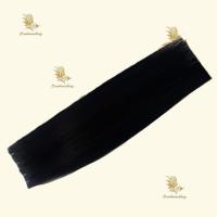 China Invisible Seamless Tape Hair Extensions 100% Remy Human Hair 12-26 Inch Jet Black for sale