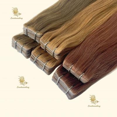 China Invisible Tape Hair Extensions 100% Remy Human Hair 50cm 8cm 3cm Package Size Hand Tied PU for sale