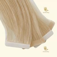 China Invisible Tape Hair Extensions 100% Remy Human Hair 50cm 8cm 3cm Package Size Hand Tied PU for sale