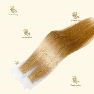 China Invisible Tape Hair Extensions 100% Remy Human Hair 4cm x 0.8cm Straight Body Wave 12-26 Inch for sale