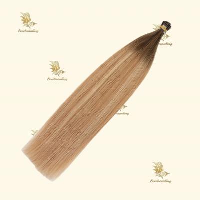 China Double Drawn Balayage Color Italian Keratin I Tip Hair Extensions 100g Set for sale