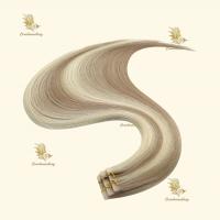 China 100% Remy Human Hair Invisible Tape Hair Extensions 18/613 Highlight 40g 50g for sale
