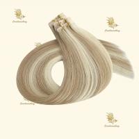 China Invisible Tape Hair Extensions 100% Remy Human Hair Double Drawn 12-26 Inch Highlight Colors for sale