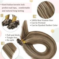 China Everbeauting Top Grade Blonde Pre Bonded Keratin Hair Extensions U Tip Remy Human Hair 12-26 Inch for sale