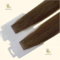 China Customizable Curly Slim Tape Hair Extensions 100% Remy Human Hair 12-26 Inch for sale