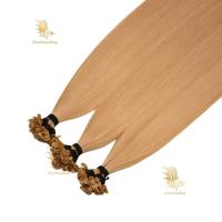 China 100% Virgin Remy Keratin Flat Tip Hair Extensions Straight 12-26 Inch 0.7-1g Strand for sale