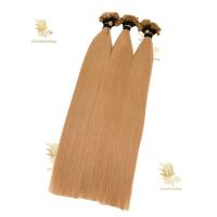 China 100% Virgin Remy Keratin Flat Tip Hair Extensions Straight 12-26 Inch 0.7-1g Strand for sale