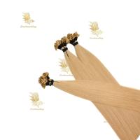 China 100% Virgin Remy Keratin Flat Tip Hair Extensions Straight 12-26 Inch 0.7-1g Strand for sale