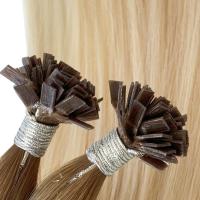 China 12A Top Grade Double Drawn Russian Human Remy Hair Flat Tip Keratin Extensions 12-26 Inch for sale