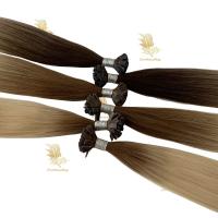 China 12A Top Grade Double Drawn Russian Human Remy Hair Flat Tip Keratin Extensions 12-26 Inch for sale