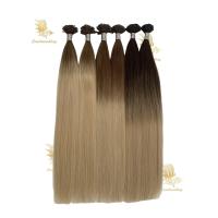 China Flat Keratin Tip Hair Extension Cuticle Aligned Remy Russian Human Hair 1g Strand 12-26 Inch for sale