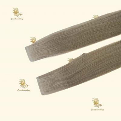 China Seamless Slim Tape Hair Extensions 100 Remy Human Hair Ash Platinum Blonde 40g 12-30 Inch for sale