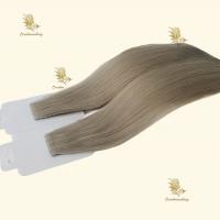 China Seamless Slim Tape Hair Extensions 100 Remy Human Hair Ash Platinum Blonde 40g 12-30 Inch for sale