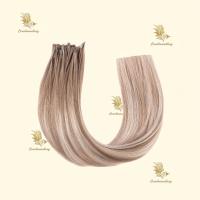China 100% Remy Human Hair Flat Tip Hair Extensions 12-26 Inch Keratin Glue Beads 50g per Set for sale