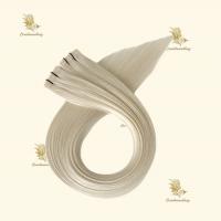 China European Human Hair Tape Hair Extensions 20 Inch Ash Blonde Cuticle Aligned for Women for sale