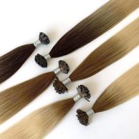 China 100% Remy Human Hair Flat Tip Hair Extensions 12-26 Inch Keratin Glue Beads 50g per Set for sale