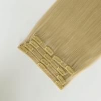 China 100% Remy Human Hair Clip In Hair Extensions 14-28 Inch No Shedding Dyeable for sale
