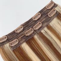 China 100% Remy Human Hair Clip In Hair Extensions 14-28 Inch No Shedding Dyeable for sale