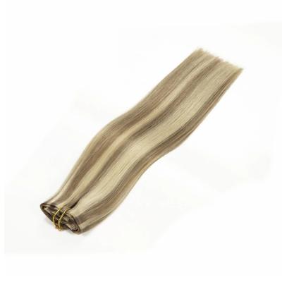 China 100% Remy Human Hair Clip In Extensions Double Drawn Natural Virgin 20 Inch 100g for sale