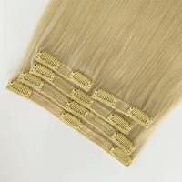 China 100% Remy Human Hair Clip In Extensions Double Drawn Natural Virgin 20 Inch 100g for sale