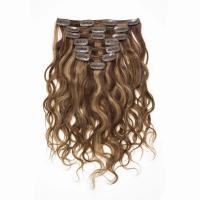 China 100% Remy Human Hair Lace Clip in Hair Extensions 14-28 Inch 100-180g for sale