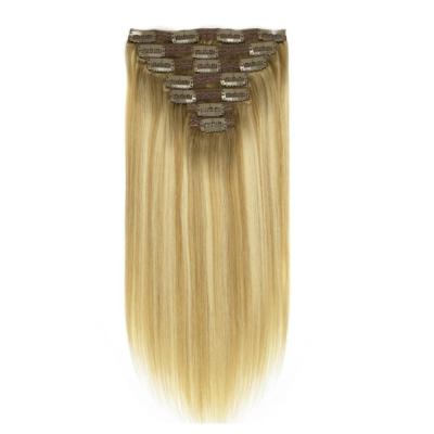 China 100g Remy Human Hair Double Drawn Lace Clip In Hair Extensions 14-28 Inch for sale