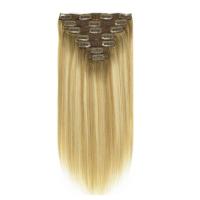 China 100% Human Hair Clip in Hair Extensions Double Drawn Braids 18 20 22 Inch Remy for sale