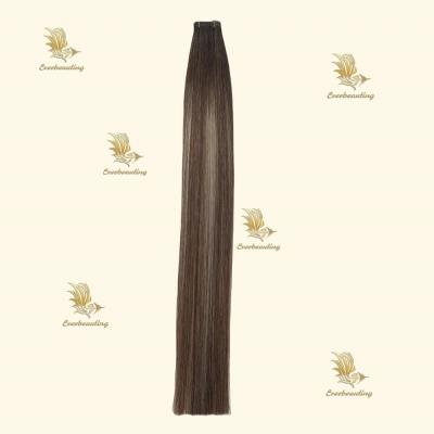 China Invisible Tape Hair Extensions 100% Remy Human Hair Double Drawn 12-26 Inch Balayage for sale