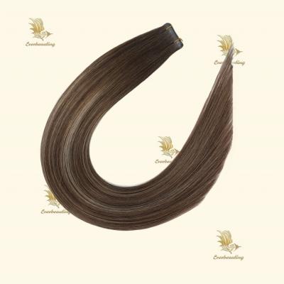 China Natural Cuticle Balayage Color Invisible Tape Hair Extension 40g 18 inch for sale