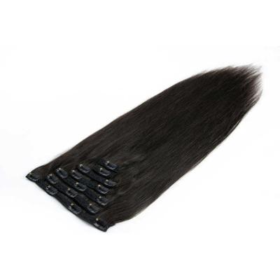 China 100% Remy Human Hair Clip In Hair Extensions 14-28 Inch Straight 100-180g for sale