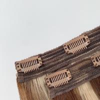 China 100% Remy Human Hair Clip In Extensions 20inch Light Color Dyeable Vendor for sale
