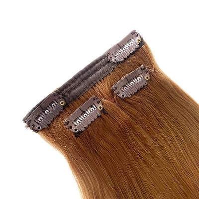 China 100% Remy Human Hair Clip In Extensions 14-28 Inch Thick Ends Dyeable 100g-180g for sale