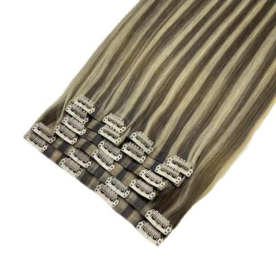 China 100 Remy Chinese Human Hair Seamless PU Clip In Hair Extensions 14-28 Inch 100-180g for sale