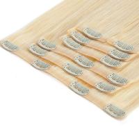 China Seamless PU Clip In Hair Extensions 100% Remy Human Hair 14-28 Inch 100-180g for sale