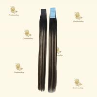 China 15A Russian Double Drawn Invisible Tape Human Hair Extensions 40g 50g Pack for sale