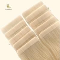 China 15A Russian Double Drawn Invisible Tape Human Hair Extensions 40g 50g Pack for sale