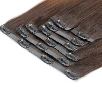 China 100g 180g 100 Remy Human Hair Clip In Extensions Double Drawn Seamless PU 14 28 Inch for sale