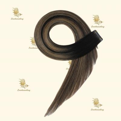 China 20 Inch Pre Bonded Tape In Human Hair Extensions 40g Pack Silky Straight Body Wave for sale