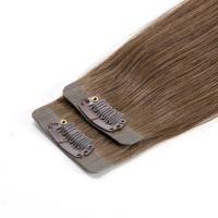 China Seamless PU Clip In Hair Extensions 100% Remy Human Hair 14-28 Inch No Tangle for sale